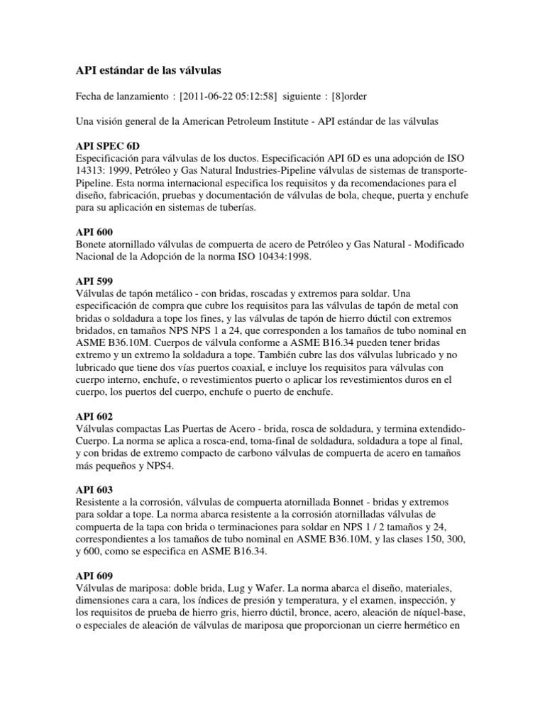 API estándar de las válvulas.docx