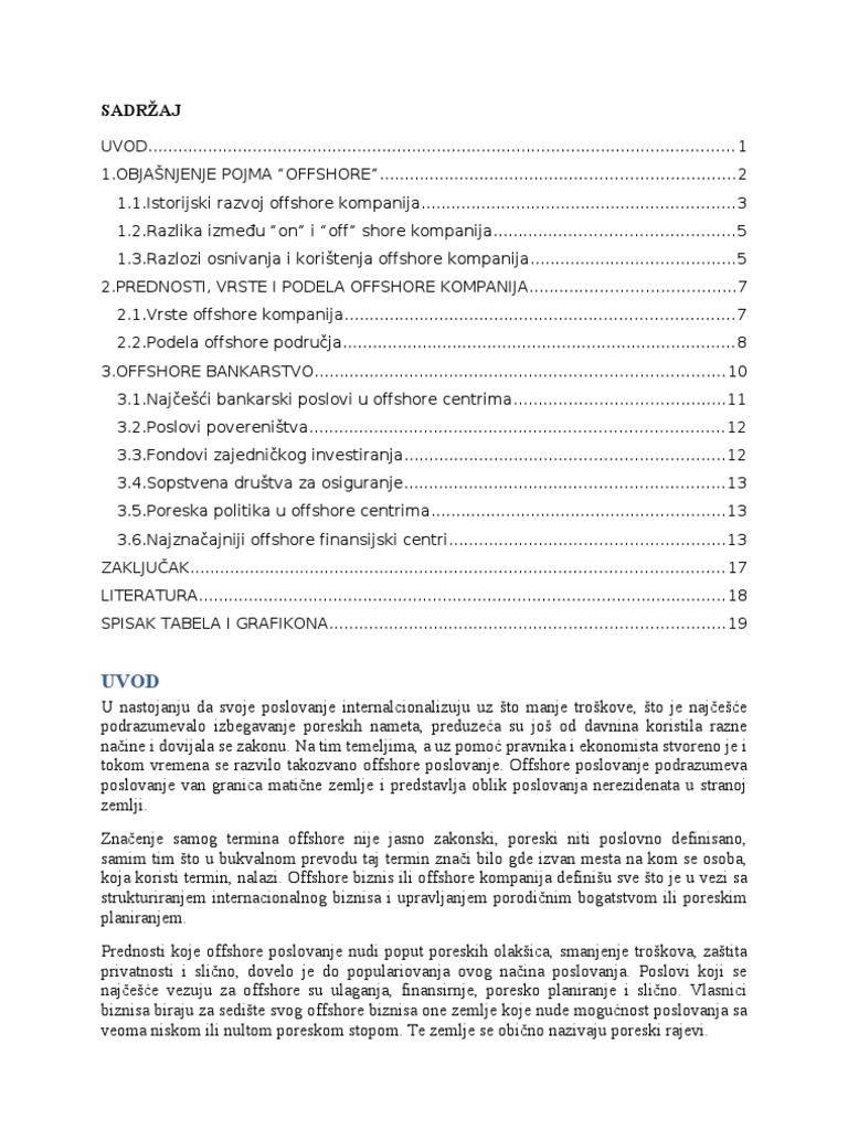 Offshore Bankarstvo | PDF