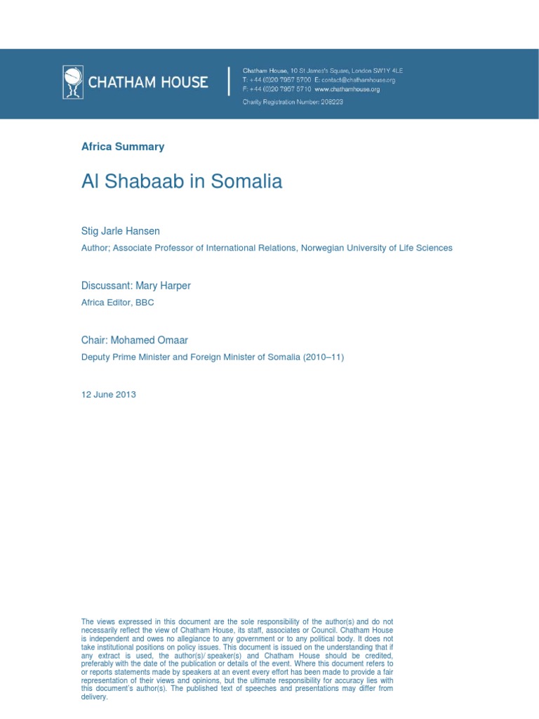 Al Shabaab's Evolution in Somalia | PDF | Al Shabaab (Militant Group ...
