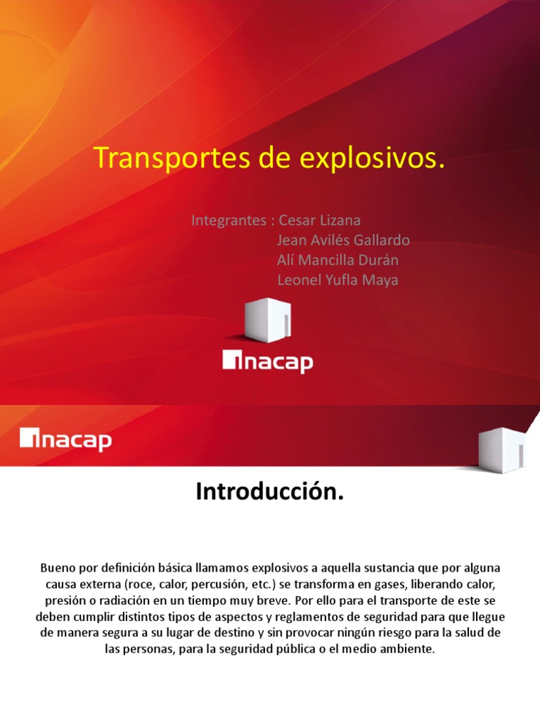 Transporte de Explosivos | PDF | Material explosivo | Camión