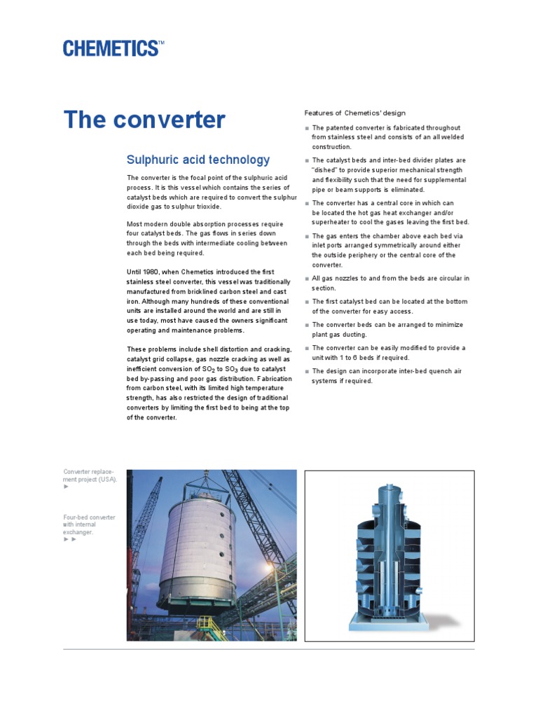 01 - Chemetics Converter InfoSheet | PDF | Structural Steel | Steel