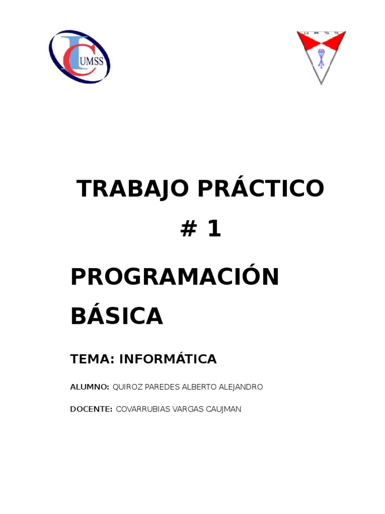 Trabajo Práctico de Programación Básica | PDF | Sistema operativo ...