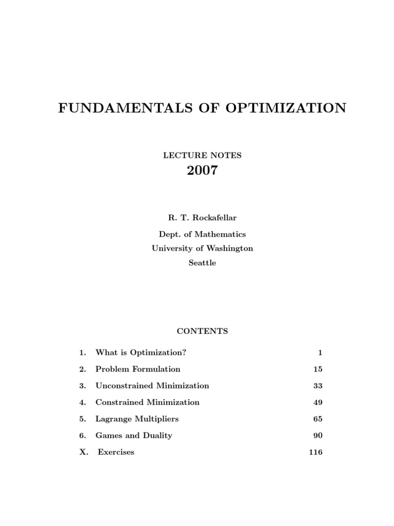Optimizacion (Ingles) | PDF | Mathematical Optimization | Mathematical ...
