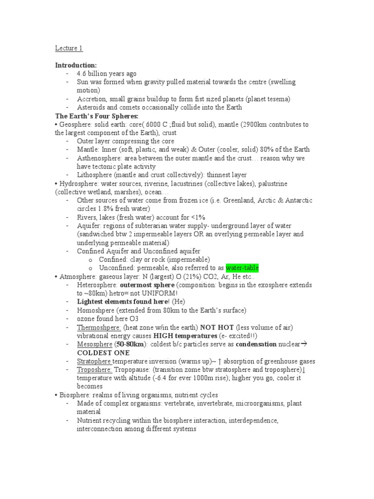 GEO 110 Lecture 1 RYERSON | PDF | Atmosphere Of Earth | Scattering