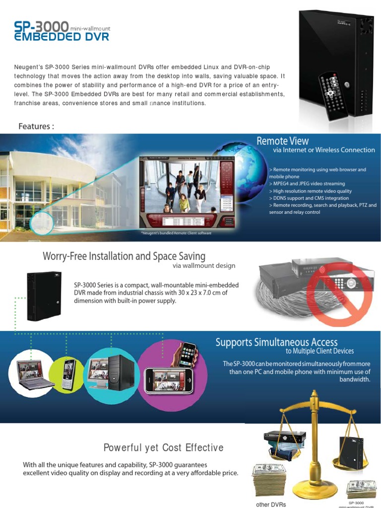 Embedded DVR: Worry-Free Installation and Space Saving | PDF | Digital ...