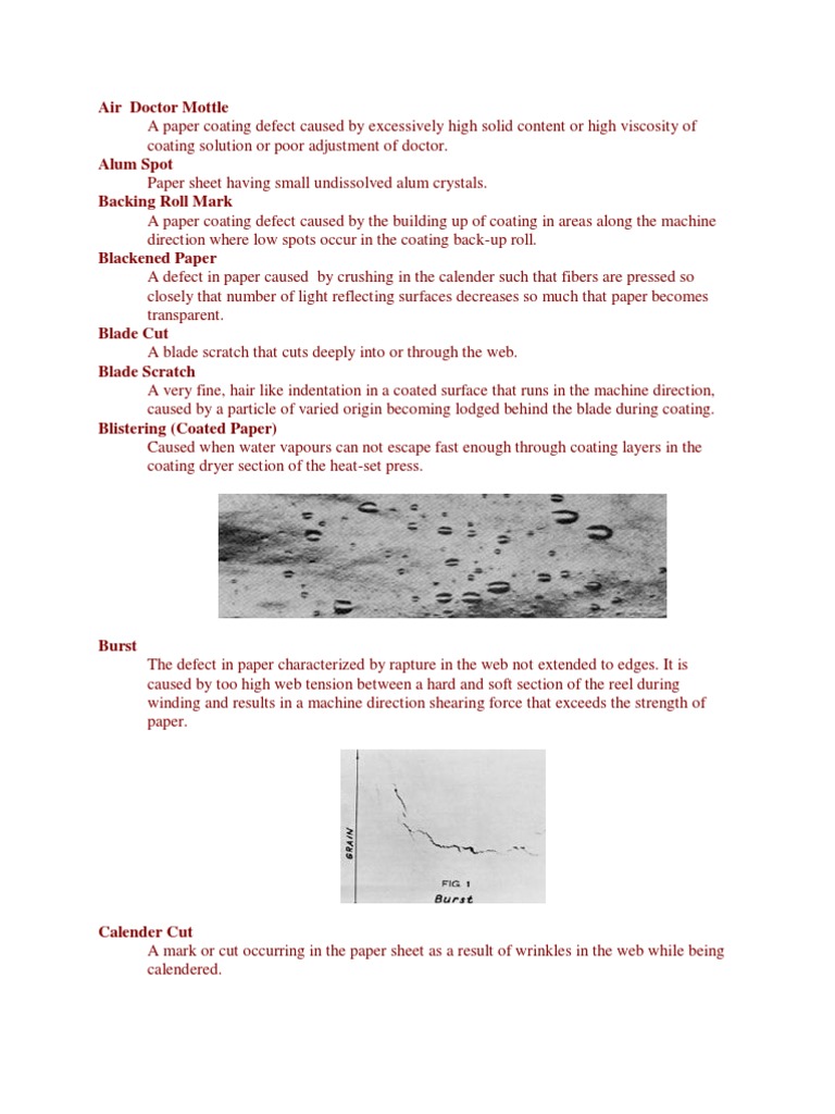 Paper Defects | PDF | Paper | Industrial Processes