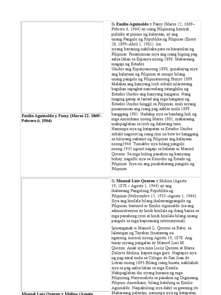 Philippine Presidents Pdf