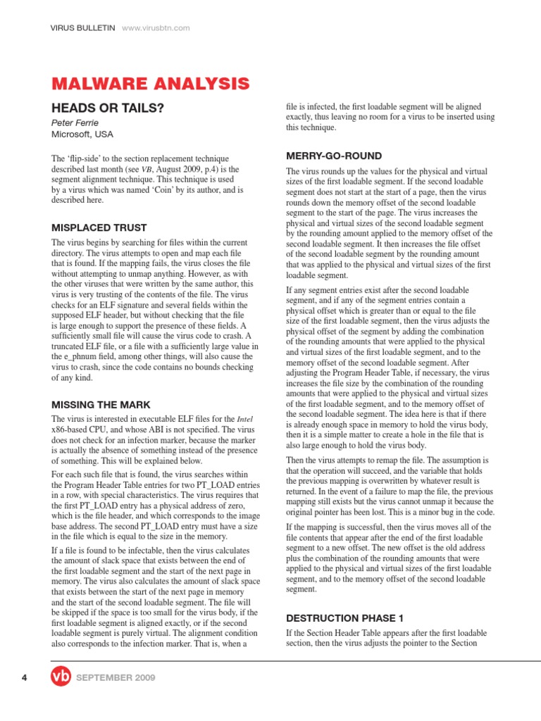 Malware Analysis: Heads or Tails? | PDF | Pointer (Computer Programming) | Computer Programming