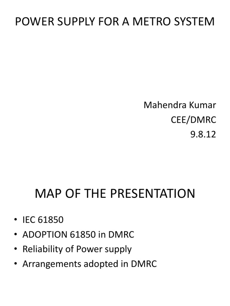 Power Supply For A Metro 9.8.12 System | PDF | Electrical Engineering ...