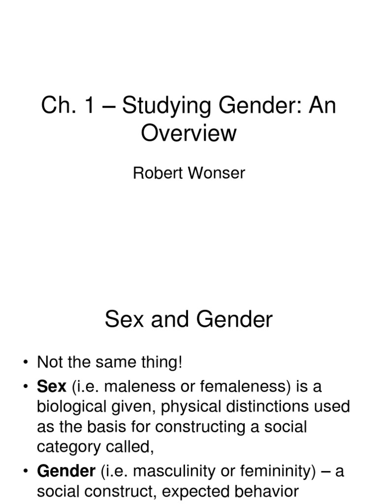 Studying Gender An Overview Pdf Feminism Gender Studies