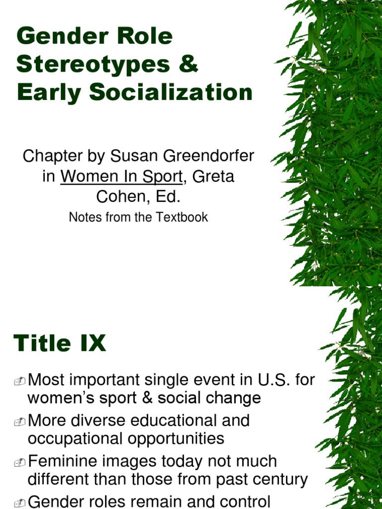 Gender Role Stereotypes & Early Socialization | PDF | Gender Role ...