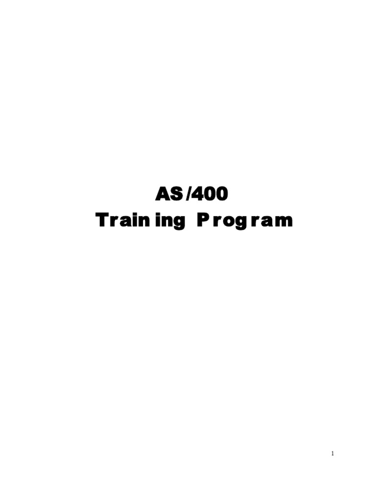 Pradu - AS400 Training Material | PDF | Ibm System I | Databases