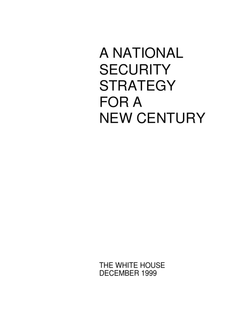 National Security Blueprint 1999 | PDF | Nuclear Proliferation ...