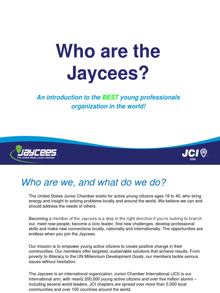 Who Are The Jaycees (Powerpoint) | PDF
