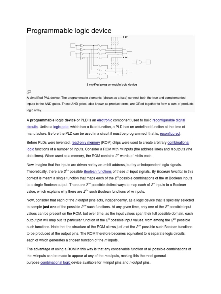 Programmable Logic Device | PDF | Field Programmable Gate Array | Electrical Circuits