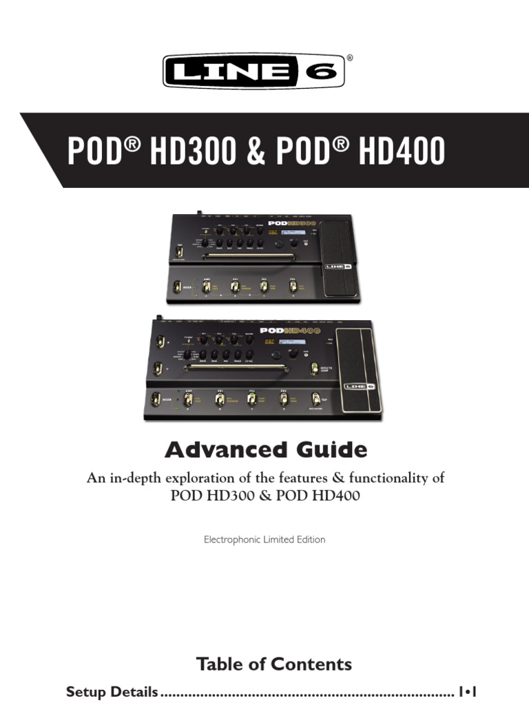 POD HD400 Guide | PDF | Amplifier | Audio Engineering