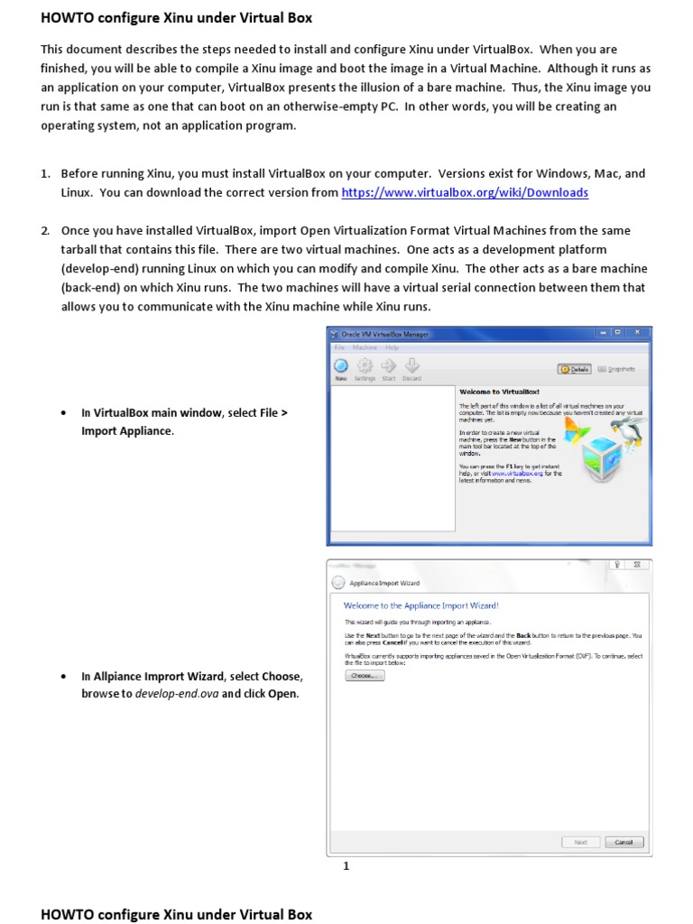 How To Install Xinu On VirtualBox | PDF | Virtual Machine | Porting