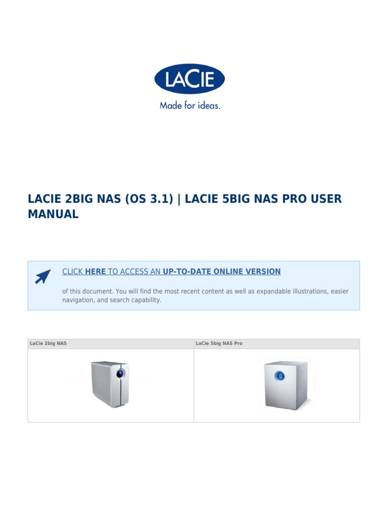 Lacie 2big Nas Os 3.1 Lacie 5big Nas Pro User Manual | File Transfer ...