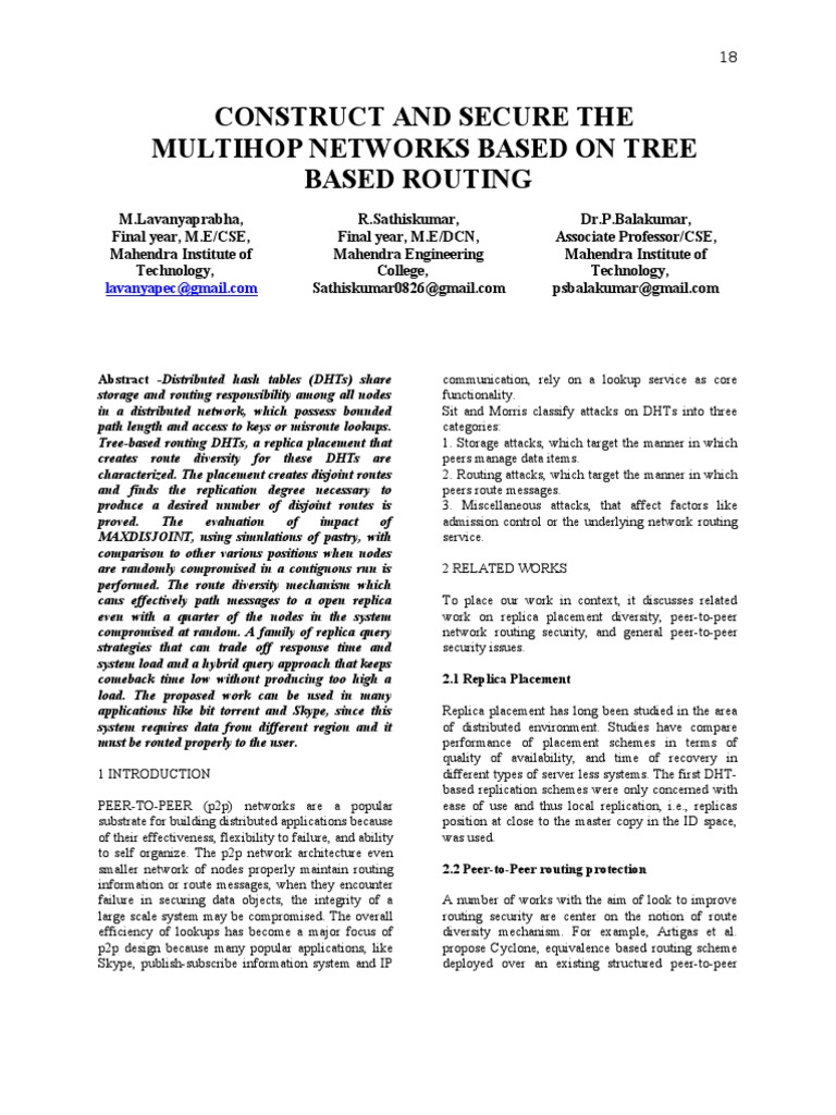 2.construct and Secure The | PDF | Peer To Peer | Routing