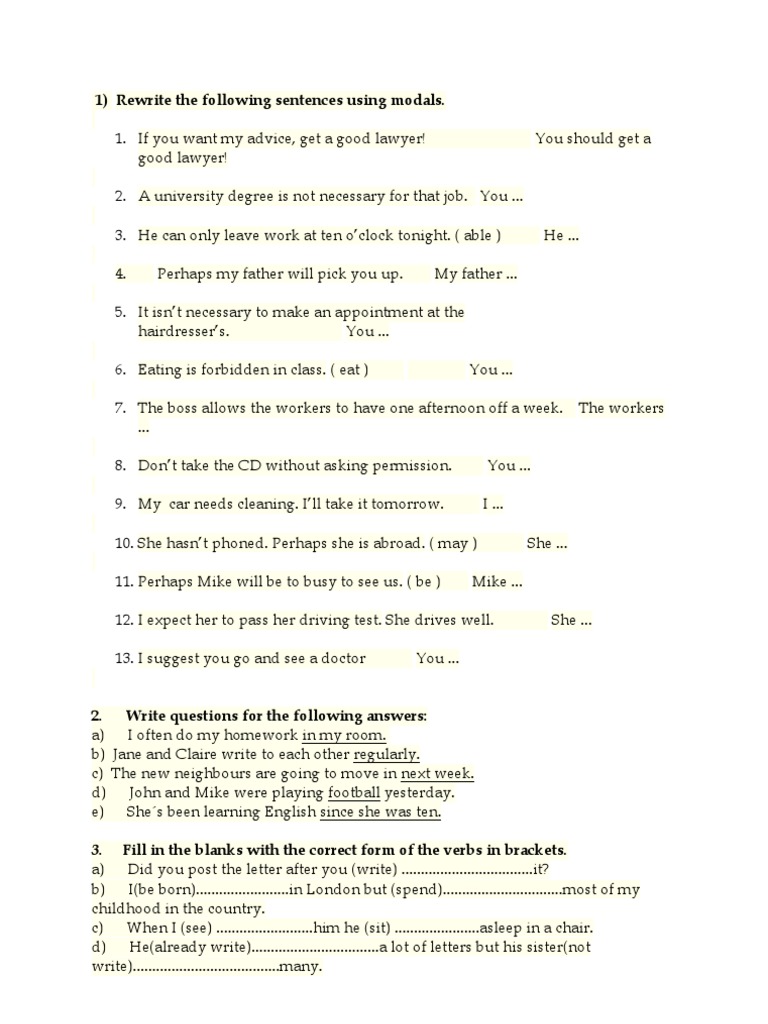 Ingles Repaso 1 Bach | PDF