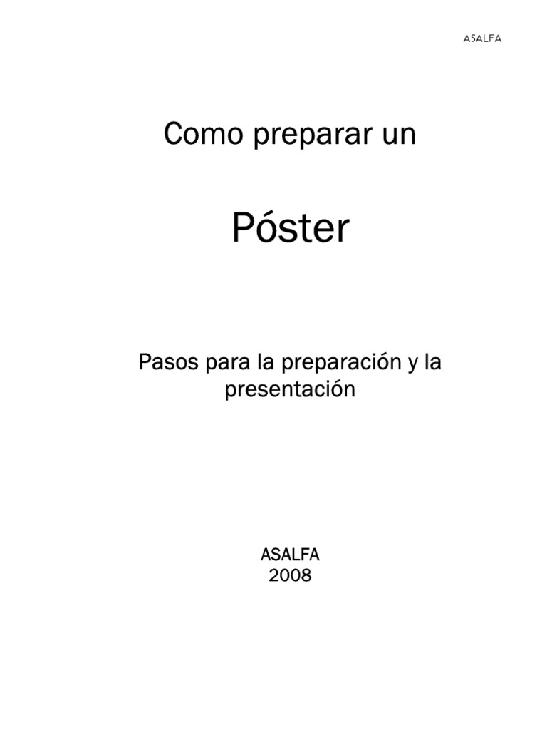 Cómo hacer un póster efectivo | PDF | Póster | Información