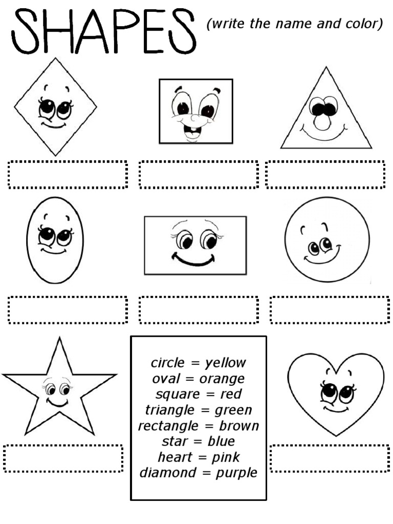 Shapes Worksheet | PDF | Geometry | Elementary Geometry