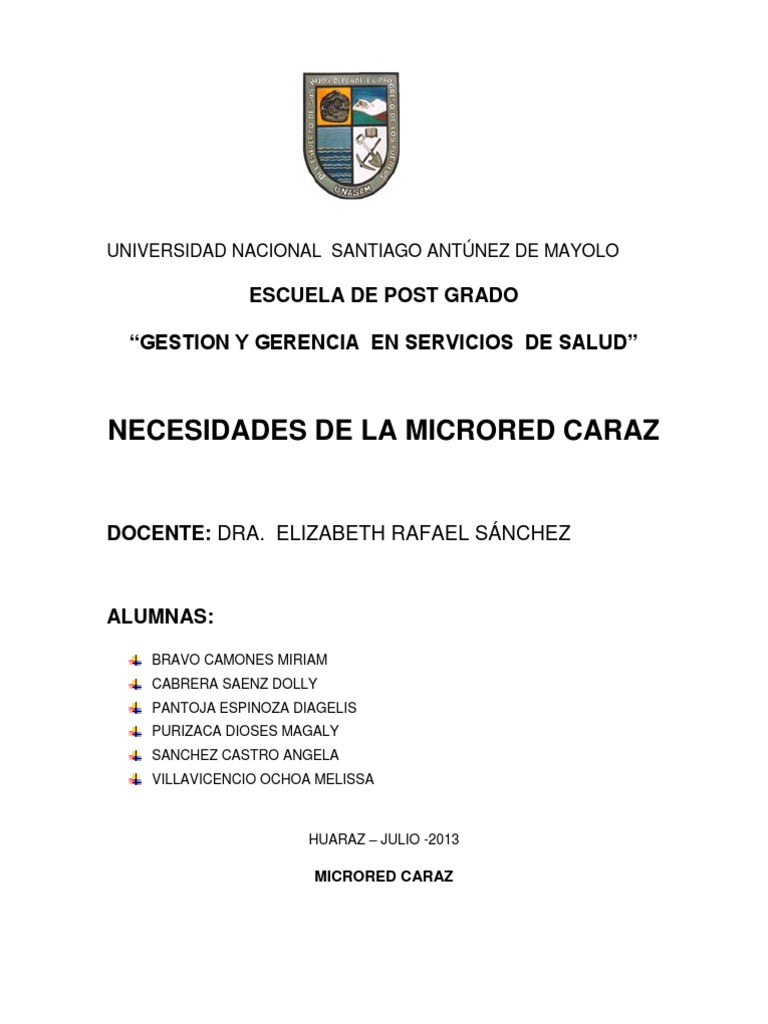 Microred Caraz | PDF | Enfermería | Adultos