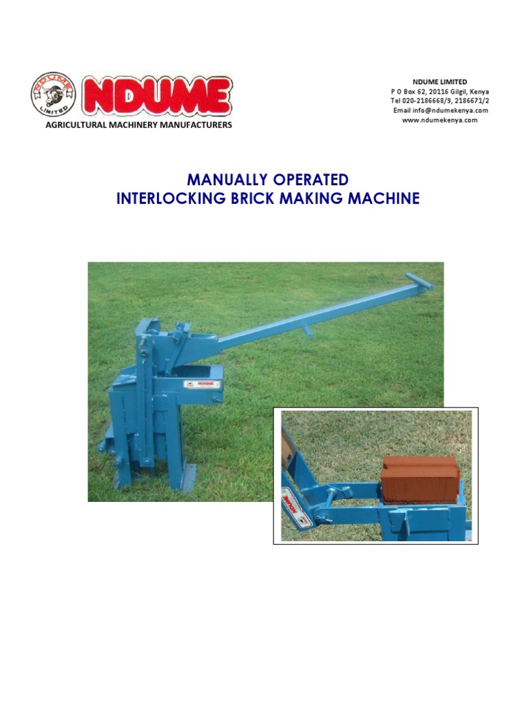 Manual Brick Machine Instructions | PDF | Brick | Clay
