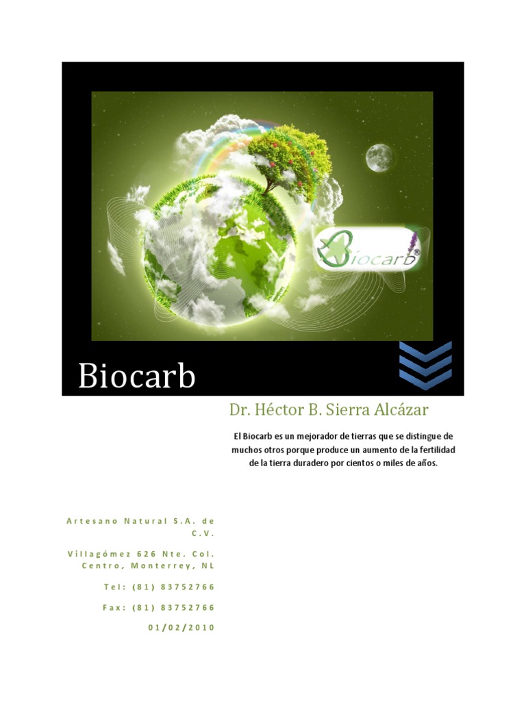 Biocarb: Mejorador de Suelos Ecológico | PDF | Nutrientes | Suelo