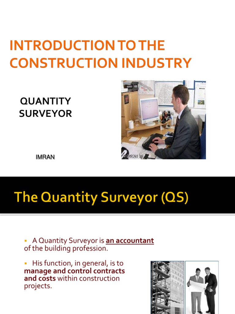 Quantity Surveyor: Imran | PDF | Valuation (Finance) | Architect
