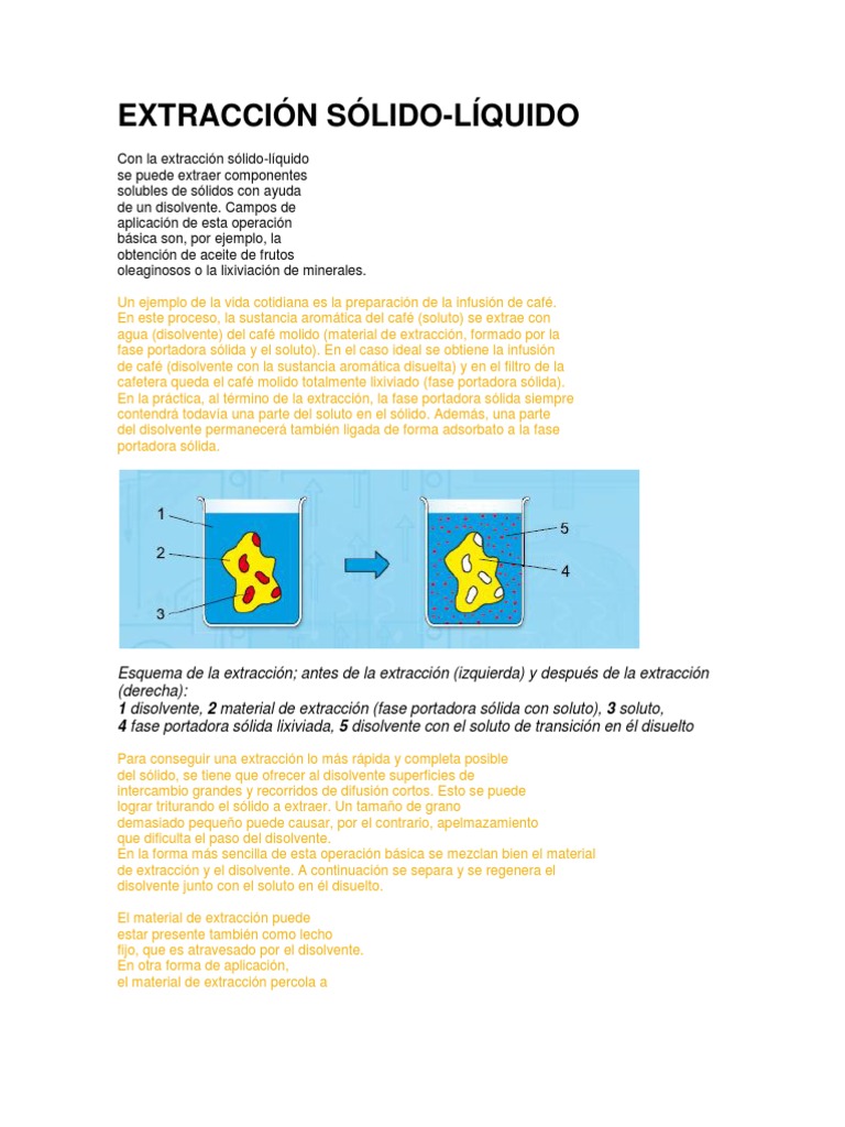 Extracción Sólido | PDF