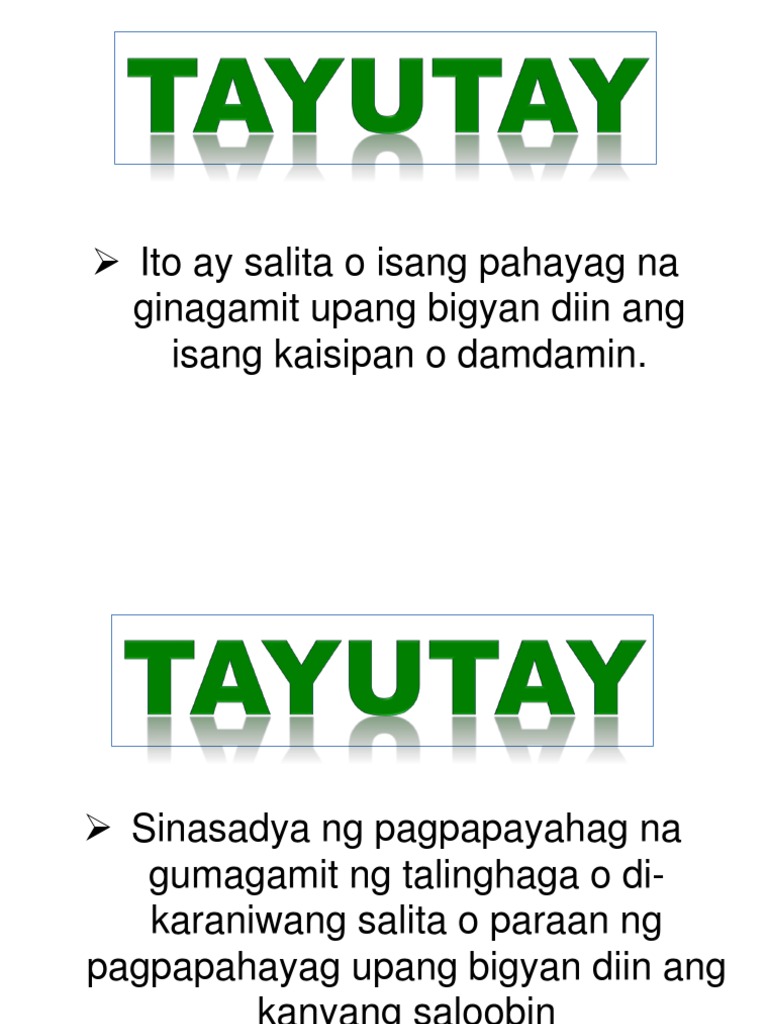 Tayutay Lecture | PDF
