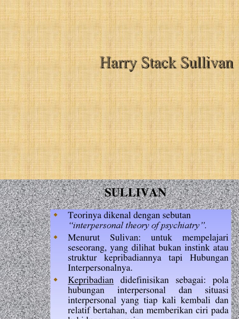 12.harry Stack Sullivan | PDF | Pengembangan Diri