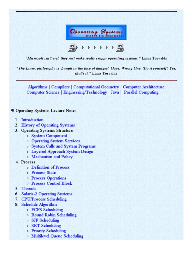 Operating System | PDF | Scheduling (Computing) | Red Hat