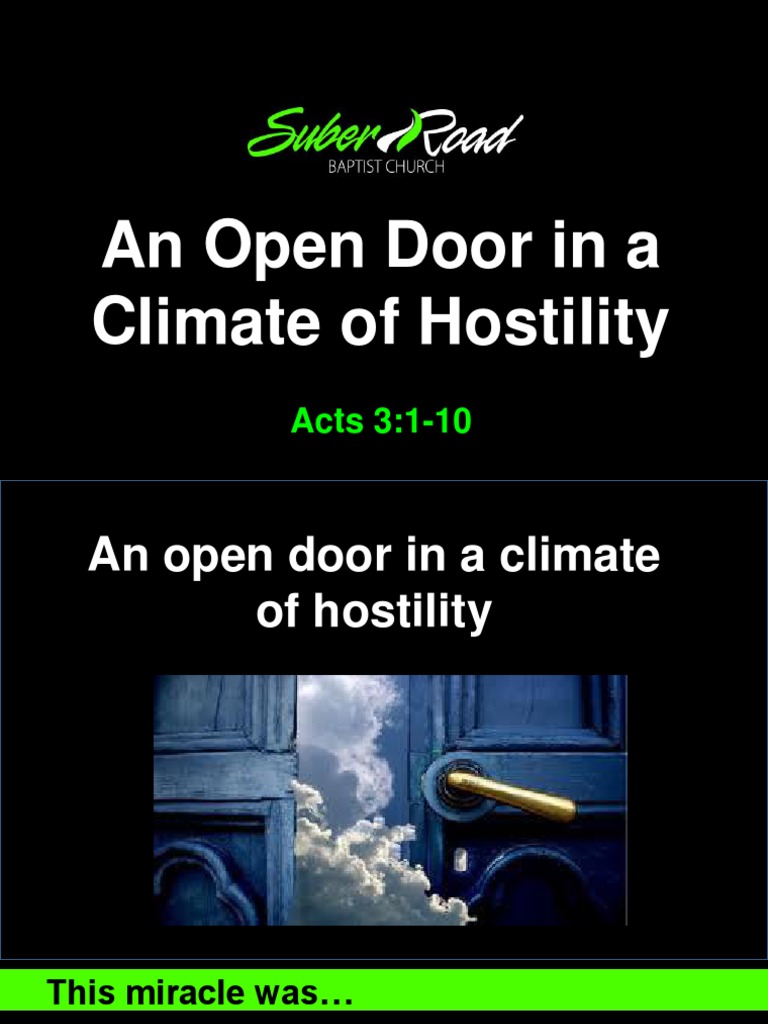 Open Door Amid Hostility | PDF | Miracle | Protestant Denominational ...