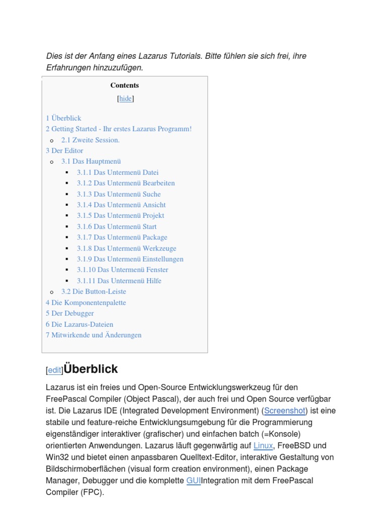 Lazarus Tutorial | PDF