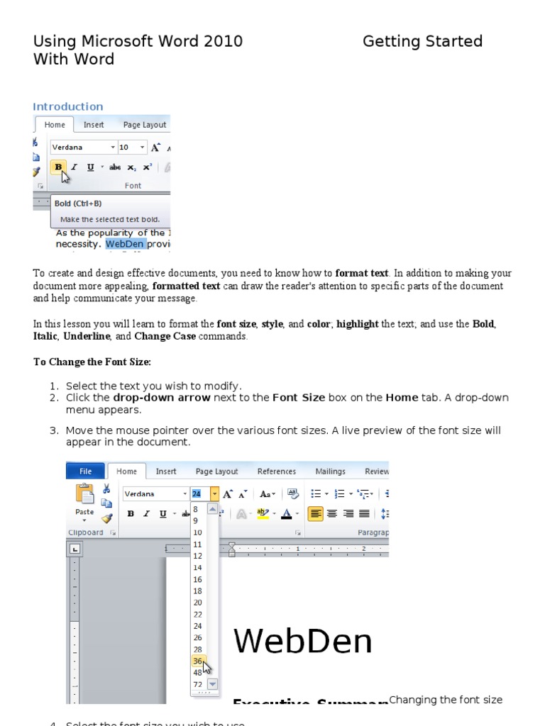 Formatting Text Pdf Microsoft Word Typefaces