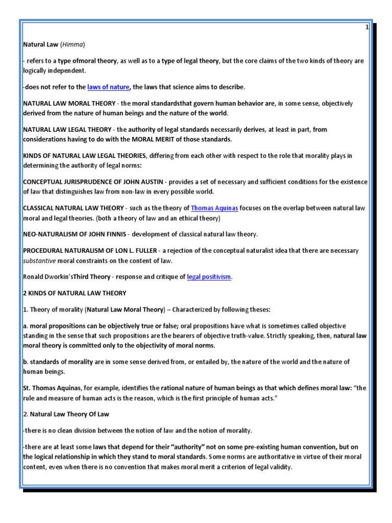 Natural Law Himma | PDF | Jurisprudence | Natural Law