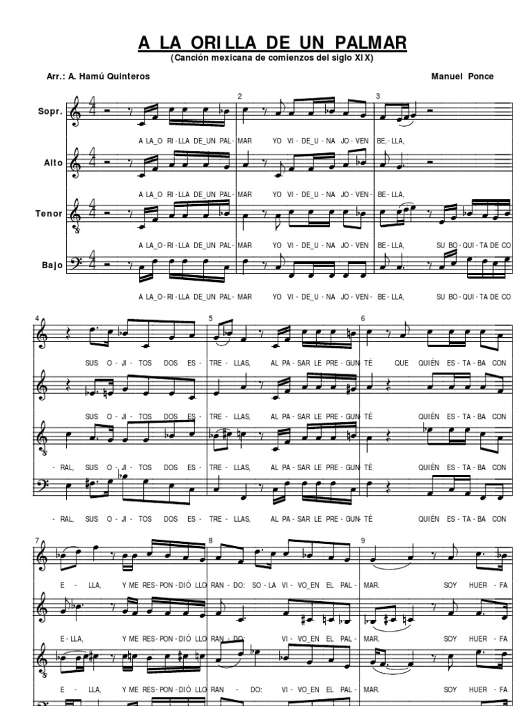 A LA ORILLA DE UN PALMAR MPonceyQuinteros C PDF | PDF