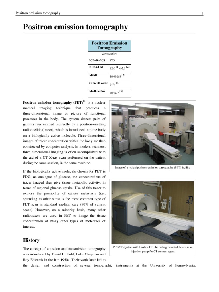 Pet - Wikipedia | PDF | Positron Emission Tomography | Radioactive Tracer