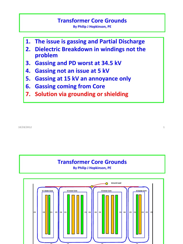 Transformer Gassing and Core Grounds | PDF | Technology & Engineering