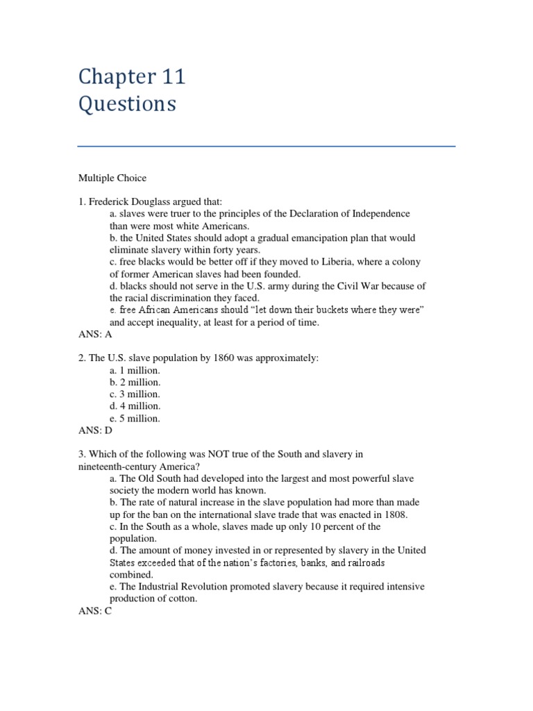 Slavery in the Antebellum South: Key Insights | PDF | Slavery In The ...