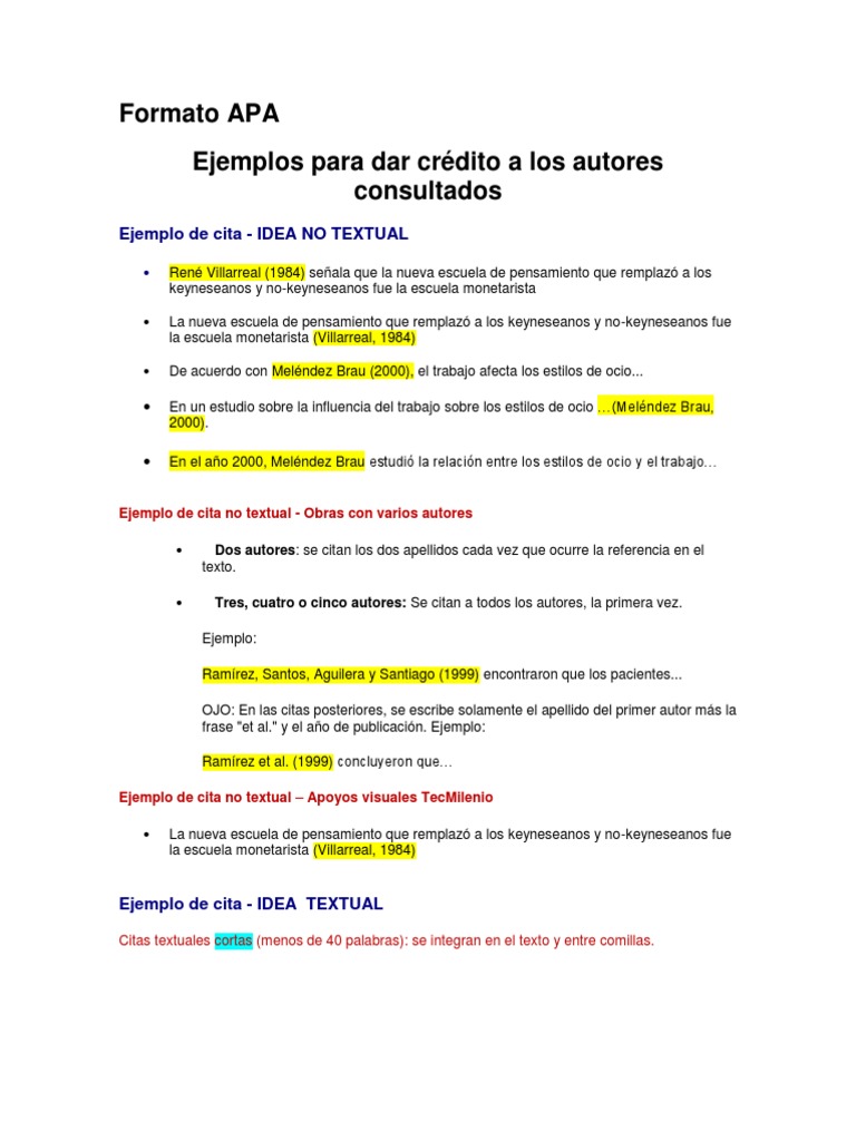 Formato Apa Para Cita Normas APA Con Plantilla Y Generador 2025