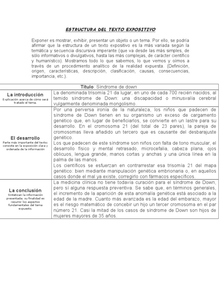 Estructura Del Texto Expositivo | PDF