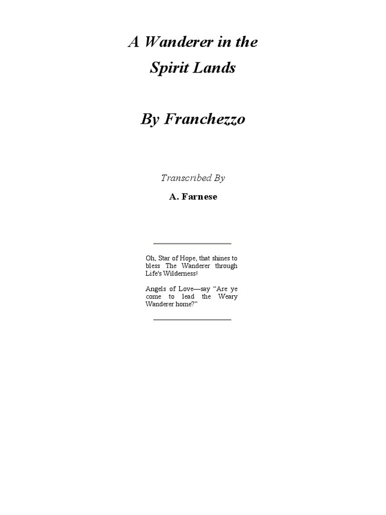 A Wanderer in The Spirit Lands | PDF | Repentance | Soul