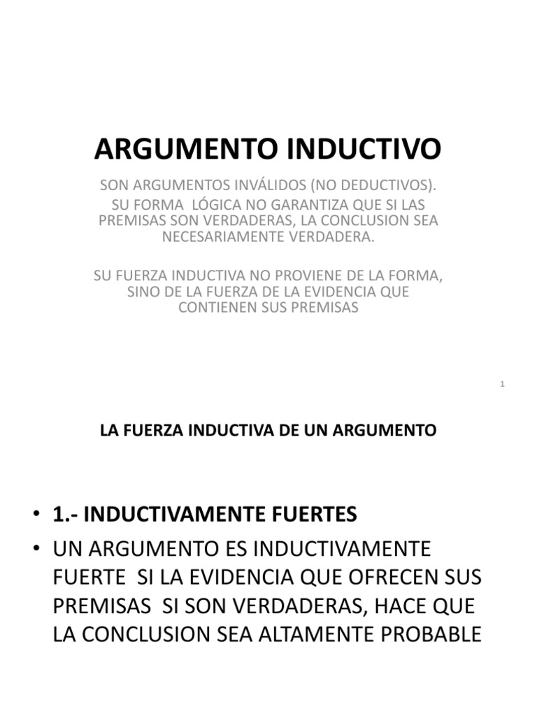 Ejemplos De Argumento Inductivo - abstractor
