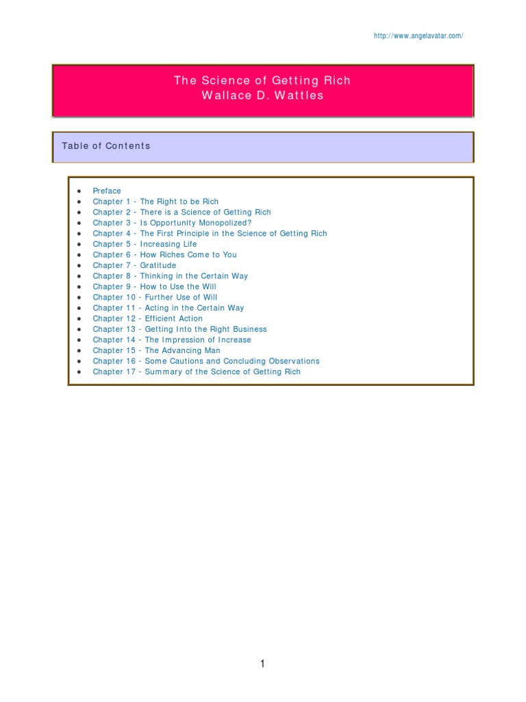 Science of Getting Rich | PDF | Thought | Truth