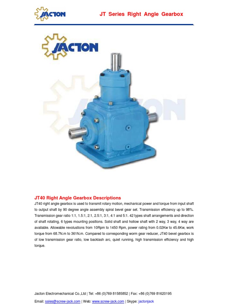 JT40 t Drive Gearbox 1 to 1 Ratio,Right Angle Bevel Gear Drives,Right ...