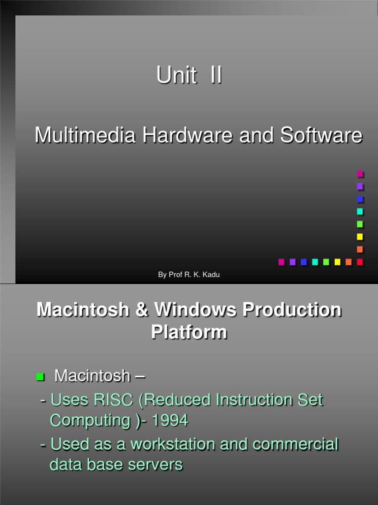 Multimedia Hardware and Software Overview | PDF | Computers