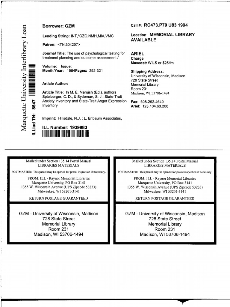 Spielberger - State Trait Anger Expression Inventory | PDF